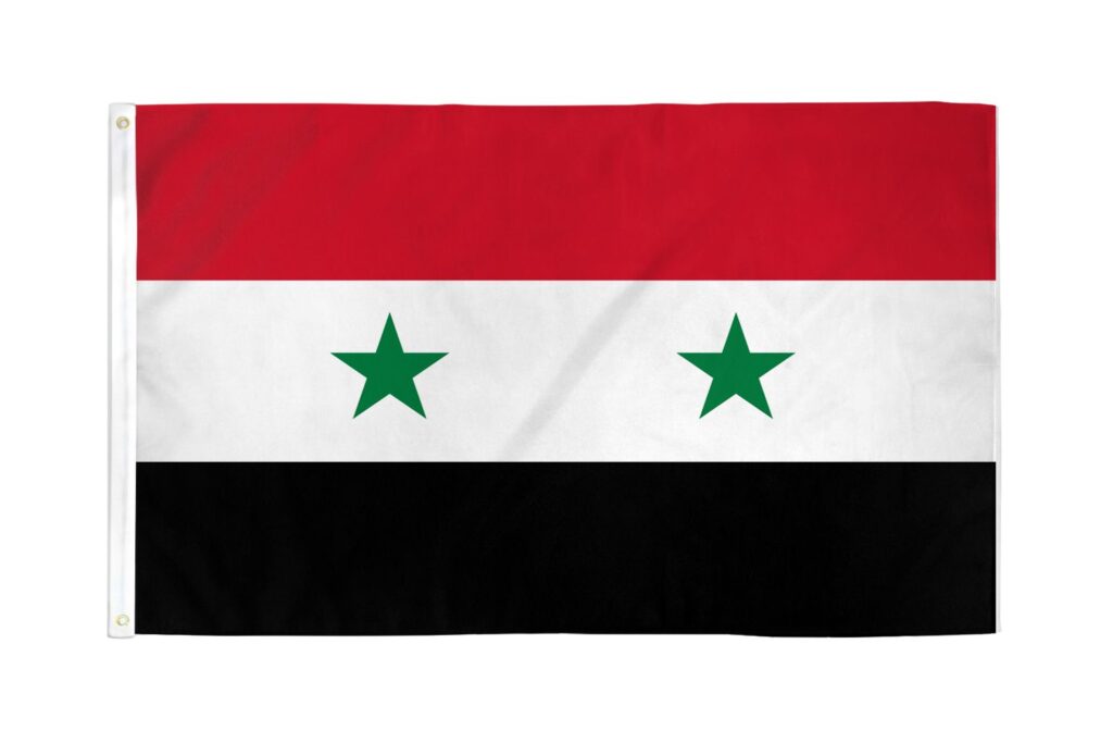 Syria Flag 2 Stars 150 x 90cm - Custom Flag Australia