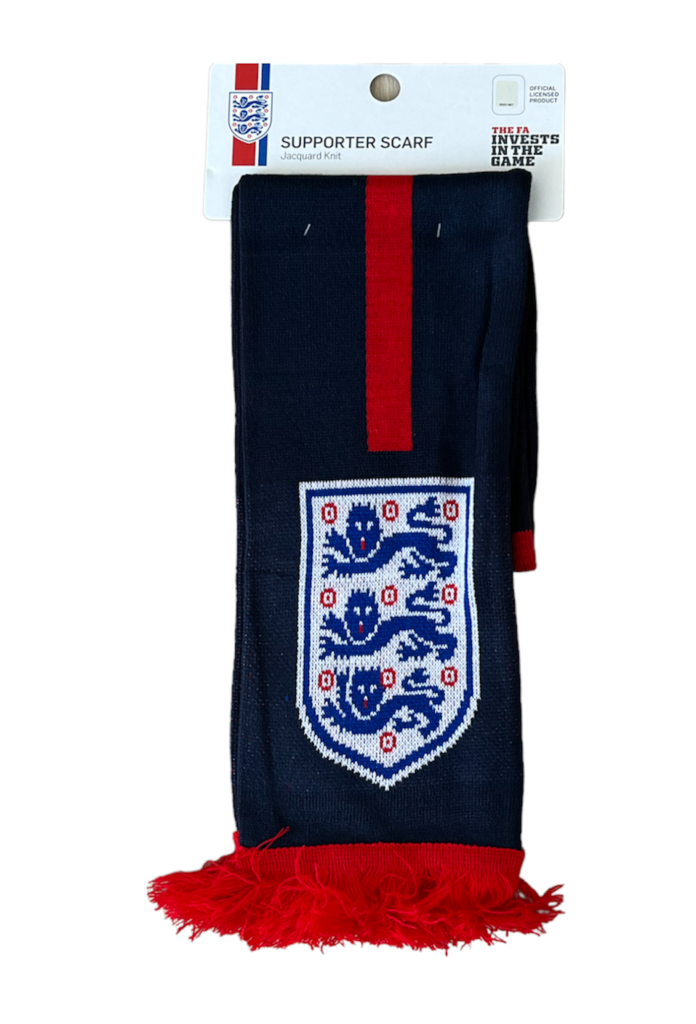 England Scarf 3 Lions Official Licensed Reversible Jacquard Football ...