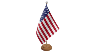 United States ( USA ) Flag Desk Flag Wooden Base - Custom Flag Australia
