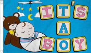 It's A Boy Flag ( B ) 150 x 90cm - Custom Flag Australia